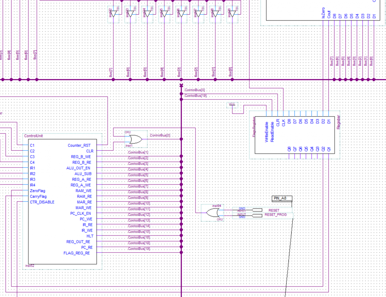 8-Bit Computer ALU And The Flags Register - The EECS Blog
